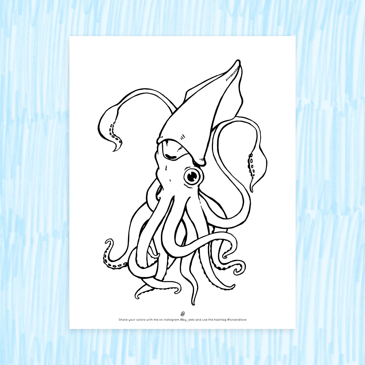 Colossal Squid Coloring Pages